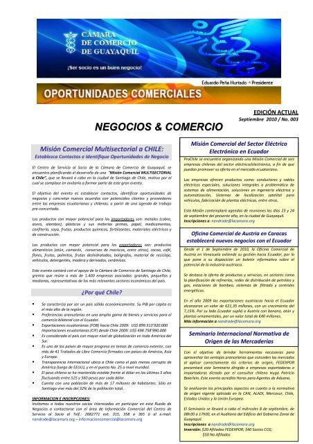 Boletín No. 3 - Cámara de Comercio de Guayaquil