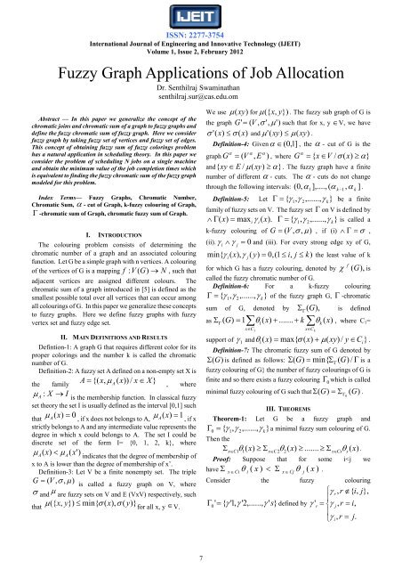 Fuzzy Graph Applications of Job Allocation - ijeit