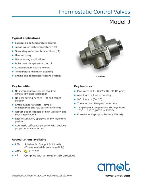 Thermostatic Control Valves - Amot