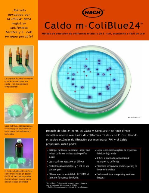 M-ColiBlue24® Broth, Plastic Ampules, 50/pk Hach, 51% OFF