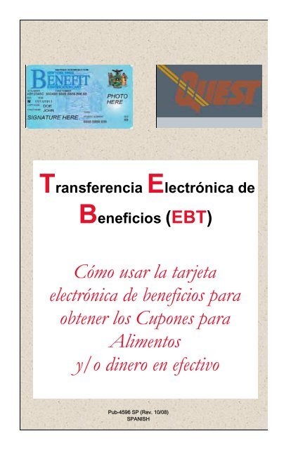 Electronic Benefits Transfer (EBT) Brochure - Office of Temporary ...