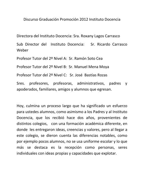 discurso apoderado sr. jose mutis - docencia.cl