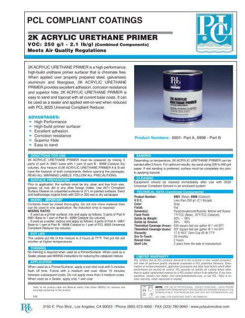 Pcl Compliant Coatings 