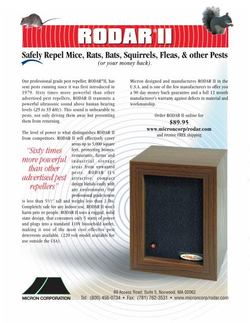 Rodar II - Micron Corporation
