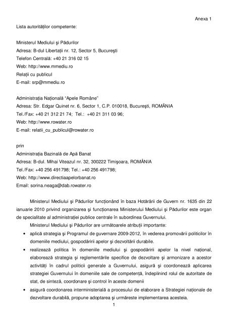 Plan Management SH Banat -anexe- vol. II (HG