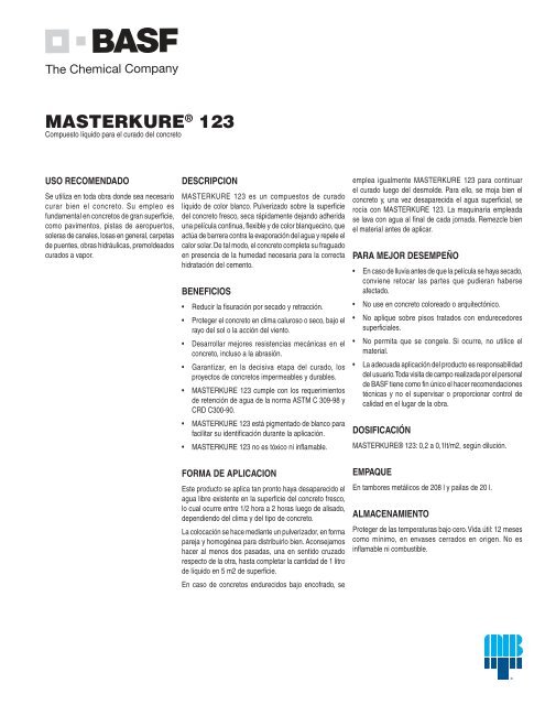 MASTERKURE® 123 - BASF in Puerto Rico, BASF in the Caribbean ...
