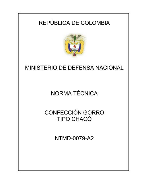 Norma Tecnica 0079 Ministerio De Defensa