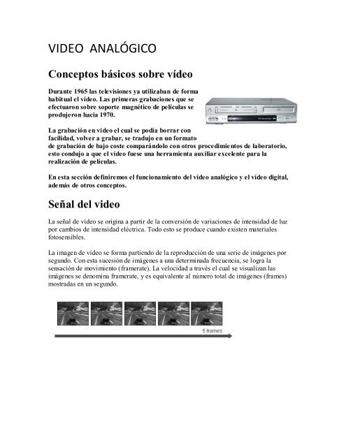 VIDEO ANALÓGICO