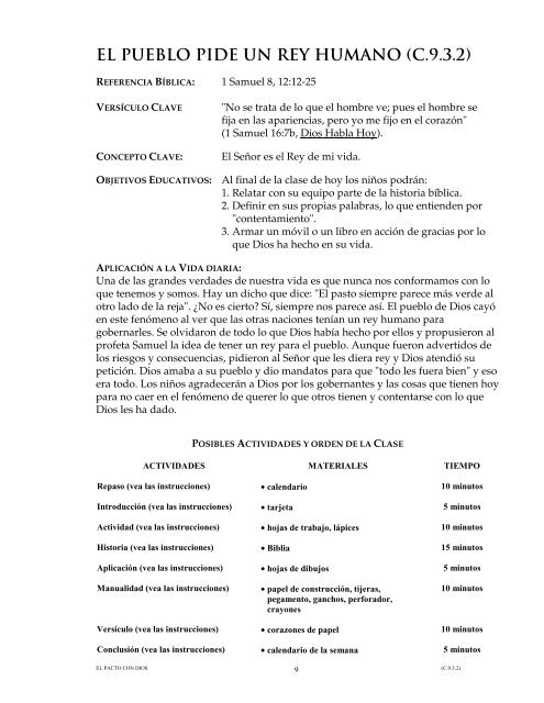 EL PUEBLO PIDE UN REY HUMANO (C.9.3.2)