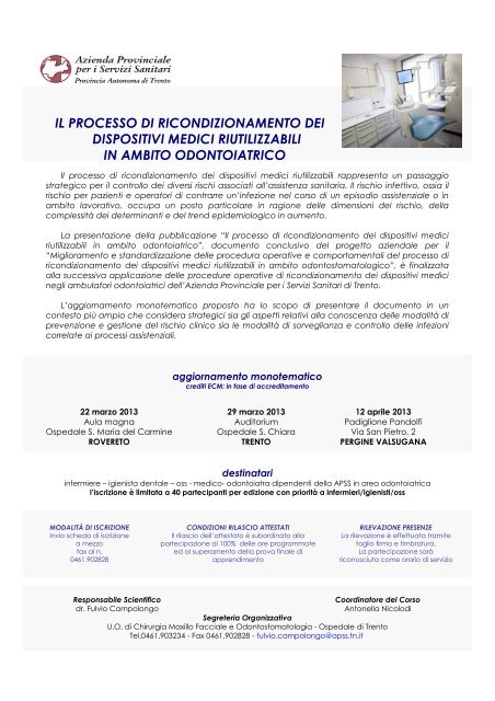 Il processo di ricondizionamento dei dispositivi medici riutilizzabili ...