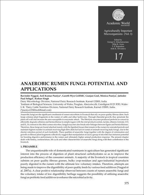 Anaerobic rumen fungi