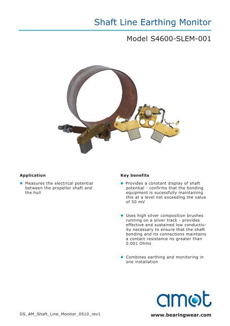 Shaft Line Earthing Monitor - Amot