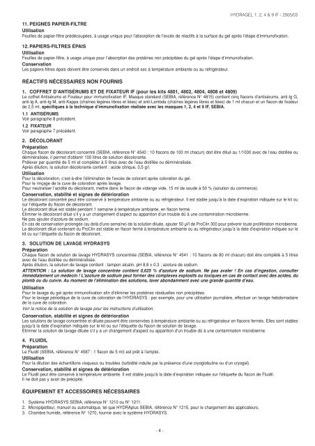 - 3 - HYDRAGEL 1, 2, 4