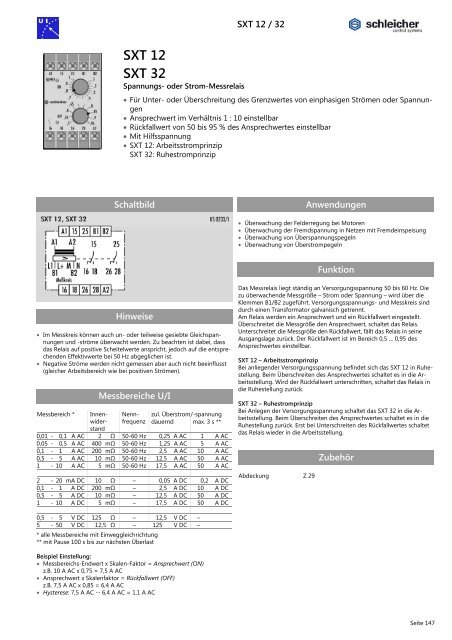 SXT 12 SXT 32 - Schleicher Electronic