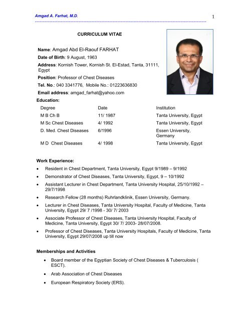 Read CV - COPD EGYPT