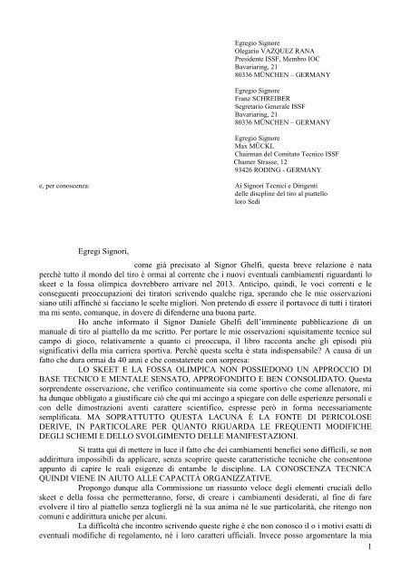 1 Egregi Signori, come già precisato al Signor Ghelfi, questa breve ...