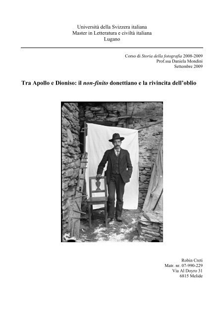 qui - Archivio Roberto Donetta