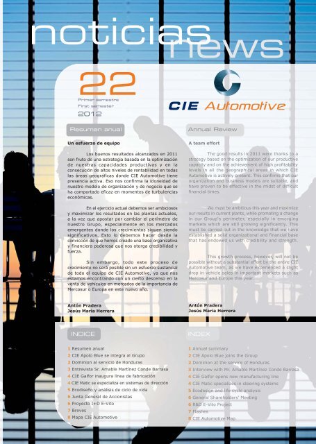 CIE noticias - nº22 - Cie Automotive