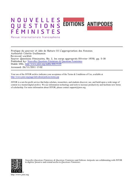 Colette-Guillaumin-Pratique-du-pouvoir-et-id%C3%A9e-de-Nature-1 ...