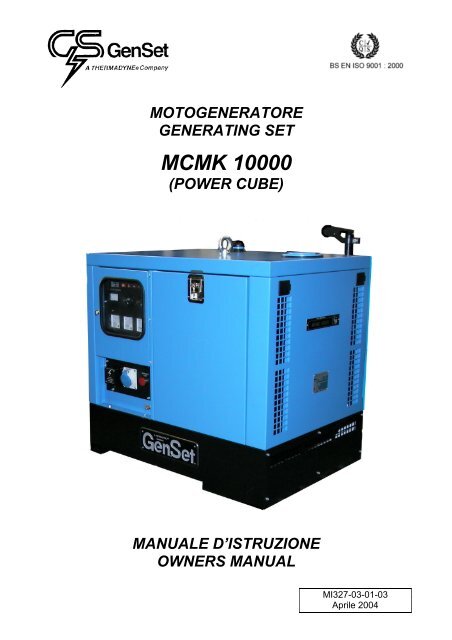 MCMK 10000 - Genset