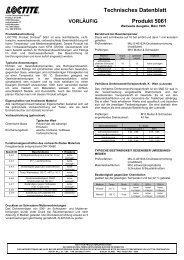Technisches Datenblatt Loctite Â® 225 - REYHER