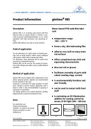 Produktinformation gleitmo® 625