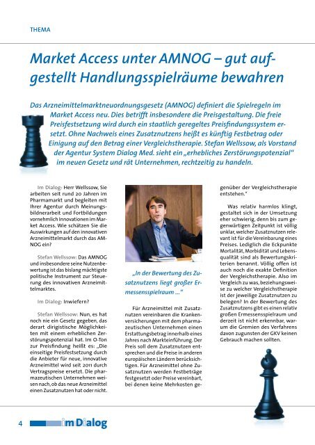 Market Access unter AMNOG - System Dialog med. AG