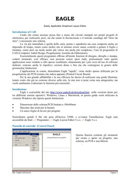 Guida EAGLE by Prof. Salvatore Puglisi