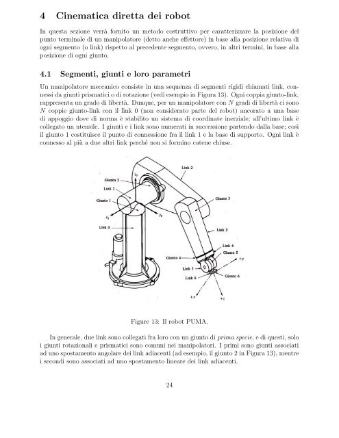4 Cinematica diretta dei robot