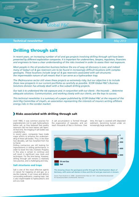 Drilling through salt - Scor