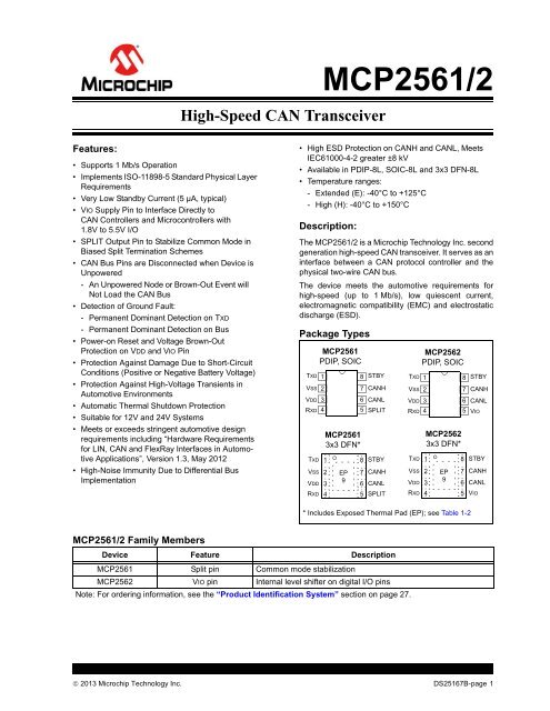 MCP2561/2 Data Sheet - Semitron