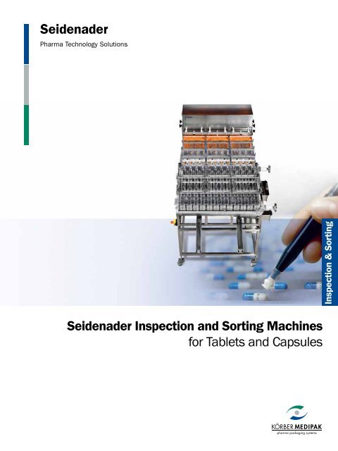 Seidenader Inspection and Sorting Machines for Tablets and ...
