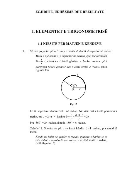 Elementet e trigonometrise (zgjidhjet) - Armend Shabani