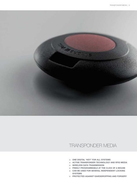 TRANSPONDER MEDIA - SimonsVoss technologies