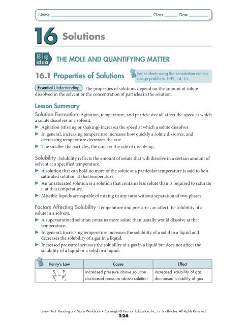 1 4 Problem Solving In Chemistry Worksheet Answers Pearson EduForKid
