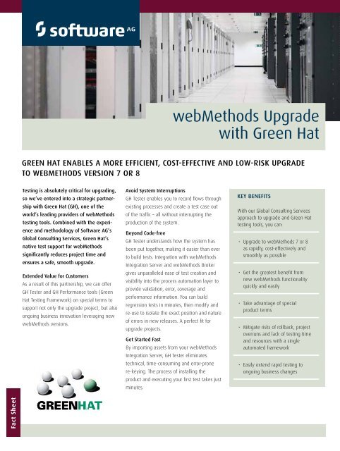 webMethods Upgrade with Green Hat - Software AG