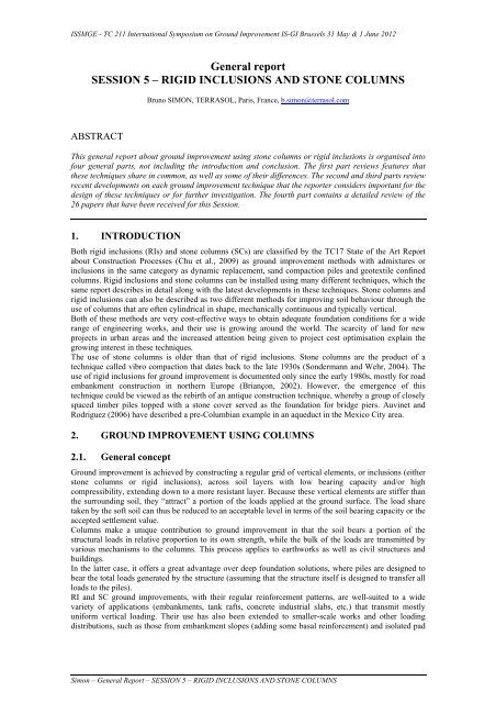 IS-GI_2012_Simon_B._General_Report_-_Rigid_Inclusions_and_Stone_Columns