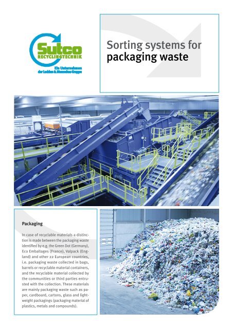 Sorting systems for packaging waste - Sutco.de
