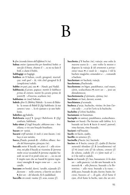 b sfsm (seconda lettera dell'alfabeto) b (m). babau ... - Gotart Mitri