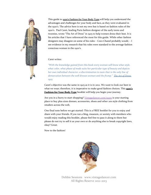 1920’S FASHION FOR YOUR