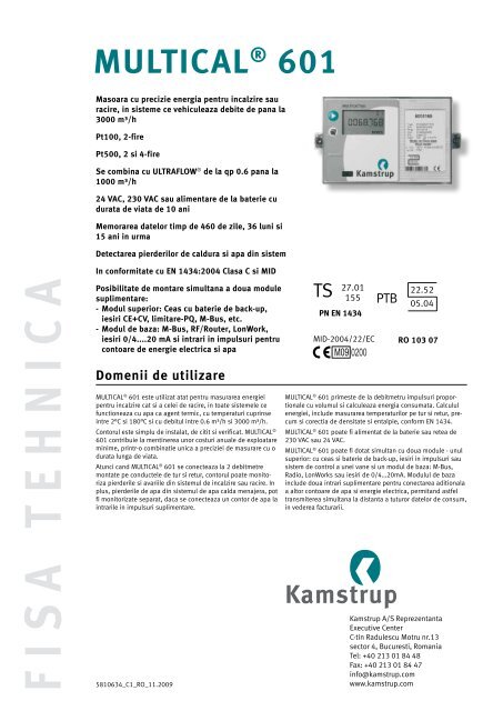 Multical 601 Kamstrup - Fast Eco