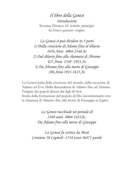 Il libro della Genesi - Giuseppe Petrelli