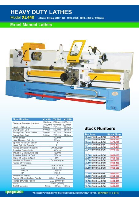 HEAVY DUTY LATHES Model X