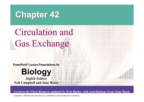 Circulation and Gas Exchange