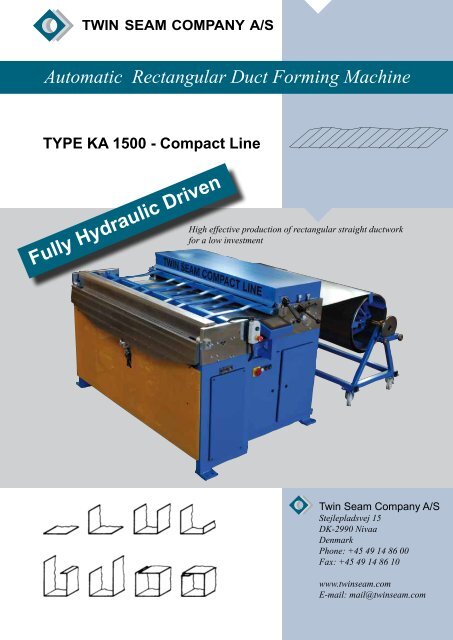 Automatic rectangular duct forming machine