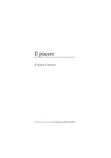 Gabriele D'Annunzio - Il Piacere.pdf - Psyco