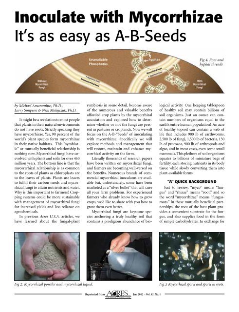 Inoculate with Mycorrhizae It's as easy as A-B-Seeds - Mycorrhiza.com