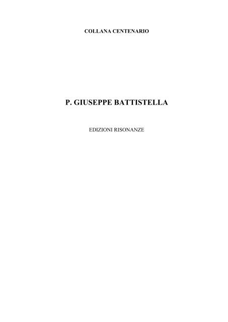 p. giuseppe battistella - Figli di Santa Maria Immacolata