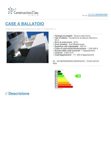 CASE A BALLATOIO - Construction21.eu