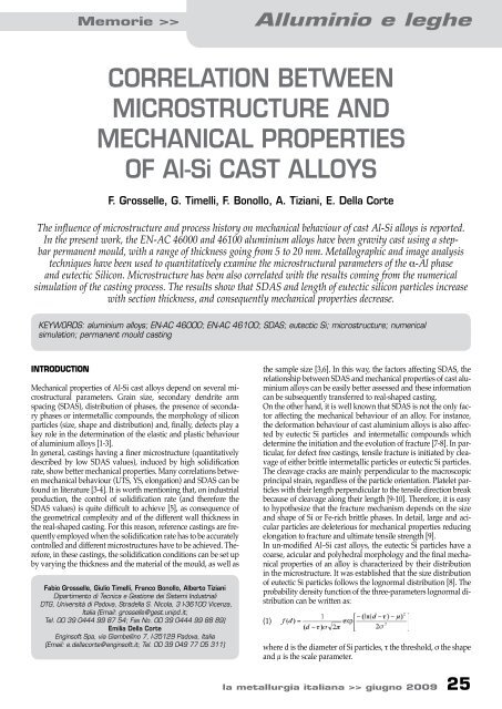correlation between microstructure and mechanical properties